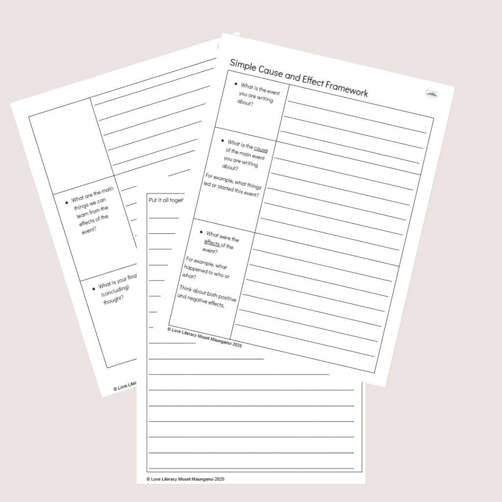 Simple Cause and Effect Framework - Love Literacy and Yeet